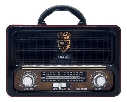 Radio Portatil Retro Am Fm Sw Bt Usb Tf 10w Cmik Mk-111bt – prueba astro